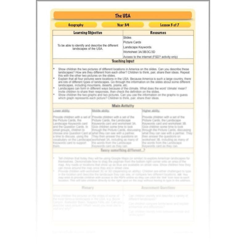 The USA KS2 USA Geography lessons for Year 3 & Year 4 — PlanBee