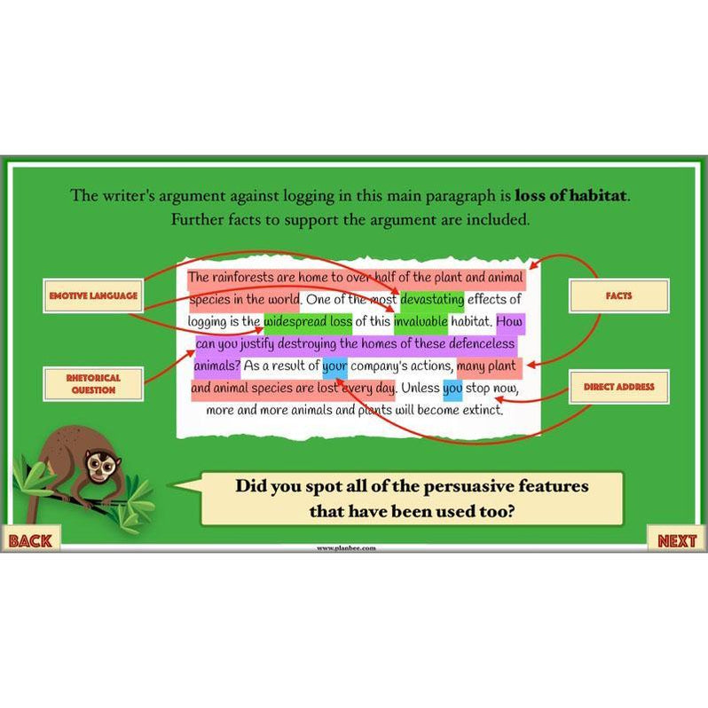 The Great Kapok Tree Planning Persuasive Writing by PlanBee