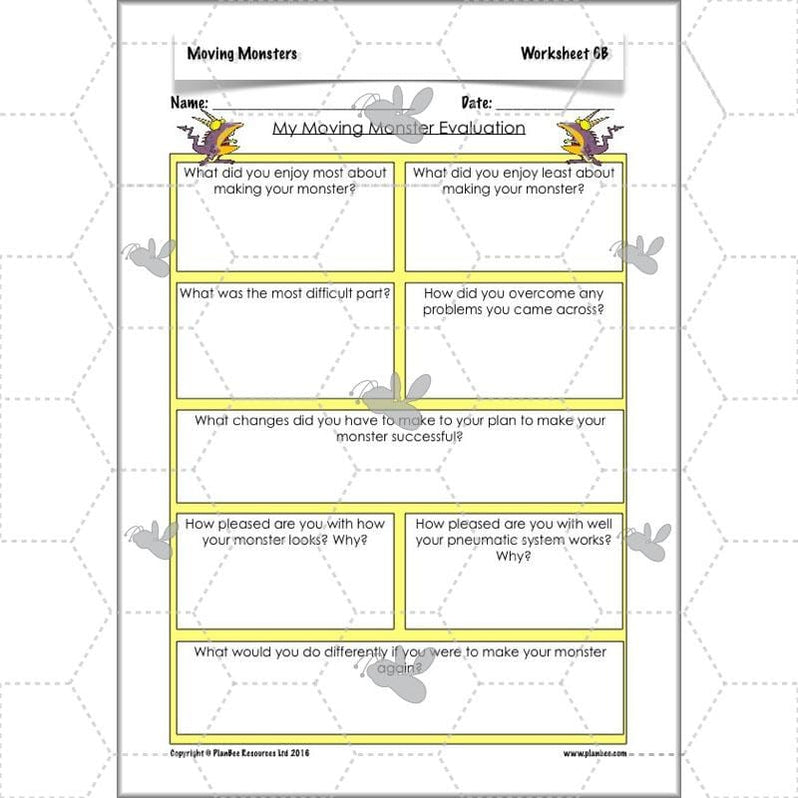 Moving Monsters Year 3 KS2 Pneumatics Lessons by PlanBee