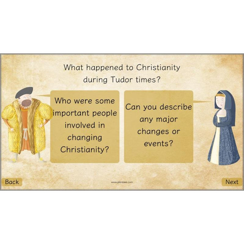 Tudor Christianity Religion KS2 RE Lessons by PlanBee