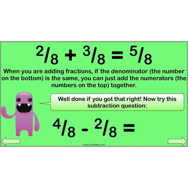 Fractions in Action: Year 3 Fractions Planning by PlanBee
