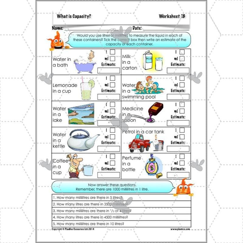 What is Capacity? KS2 Maths Measurement Planning Year 3 — PlanBee