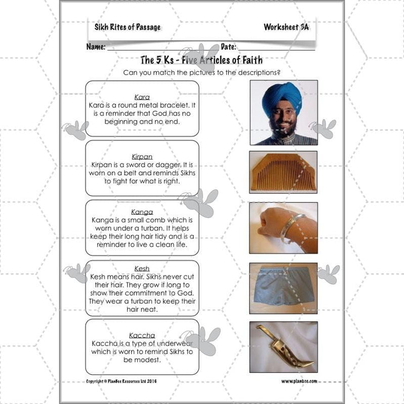 Sikh Rites of Passage KS2 RE Lesson Pack — PlanBee
