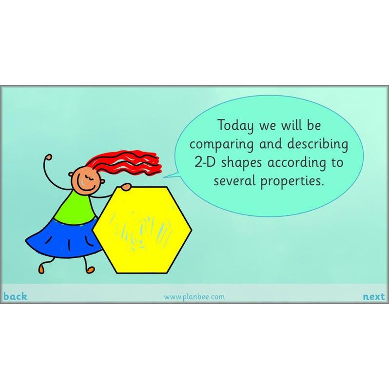 Properties of 2D Shapes Year 2 Maths Lessons by PlanBee