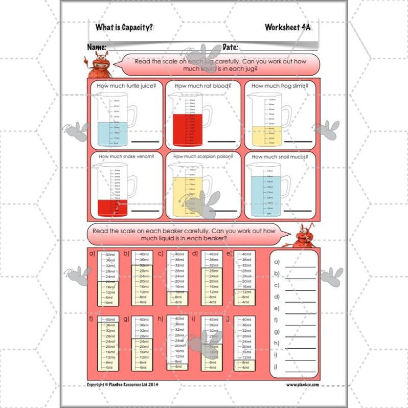 What is Capacity? KS2 Maths Measurement Planning Year 3 — PlanBee