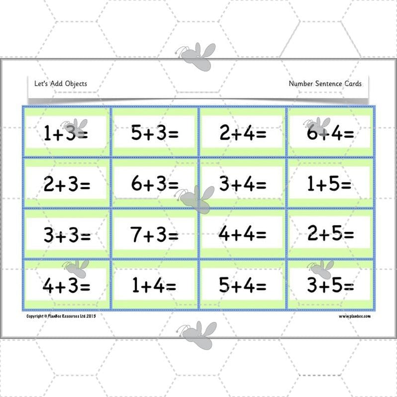 Year 1 Addition to 20 Adding Objects Maths by PlanBee