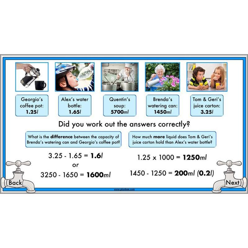 Measuring Capacity KS2 Year 4 Maths Lesson Planning Pack — PlanBee