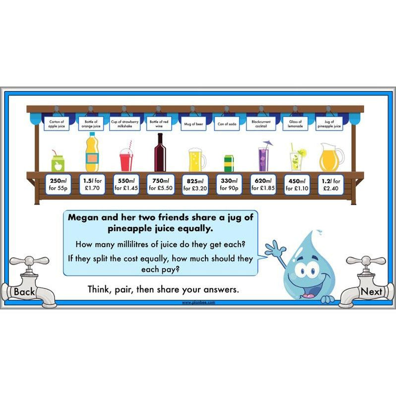 Measuring Capacity KS2 Year 4 Maths Lesson Planning Pack — PlanBee