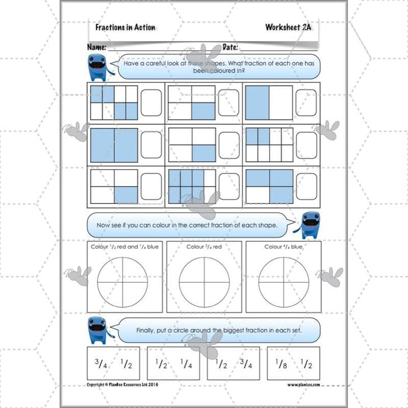 Fractions in Action: Year 3 Fractions Planning by PlanBee