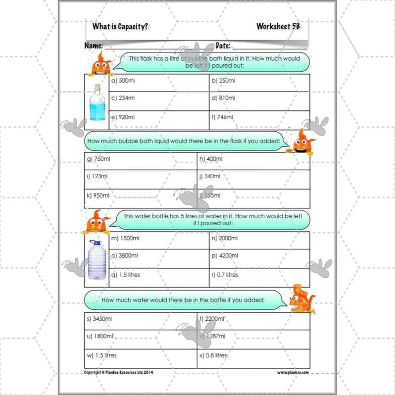 What is Capacity? KS2 Maths Measurement Planning Year 3 — PlanBee