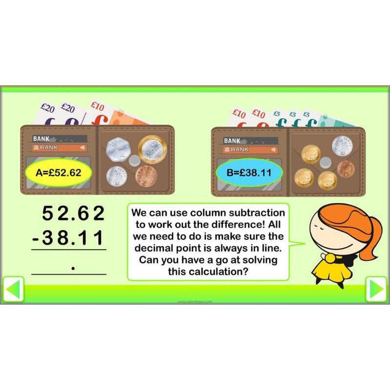 Find the Difference Year 5 Add and Subtract Maths PlanBee