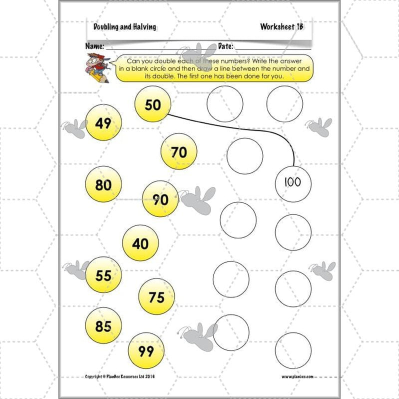 Doubling and Halving KS2 Year 3 Maths Lessons by PlanBee