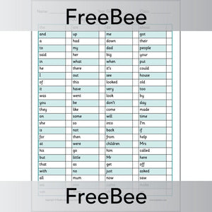 FREE 100 High Frequency Words Flashcards | PlanBee