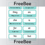 FREE 100 High Frequency Words Flashcards | PlanBee