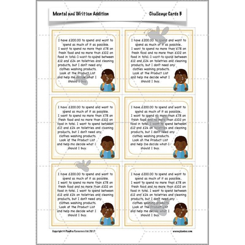 Mental & Written Addition - Year 5 Maths Planning - PlanBee
