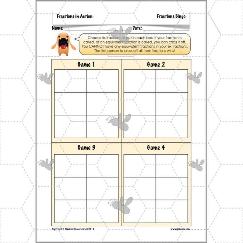 Fractions in Action: Year 3 Fractions Planning by PlanBee