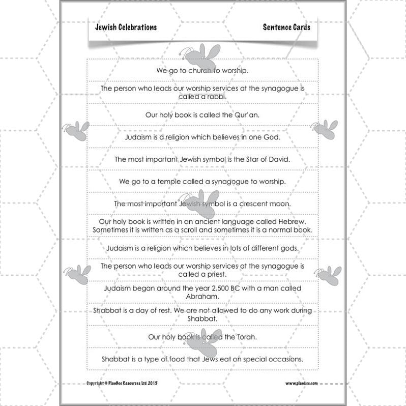 Jewish Celebrations KS2 Primary RE Lesson Pack by PlanBee
