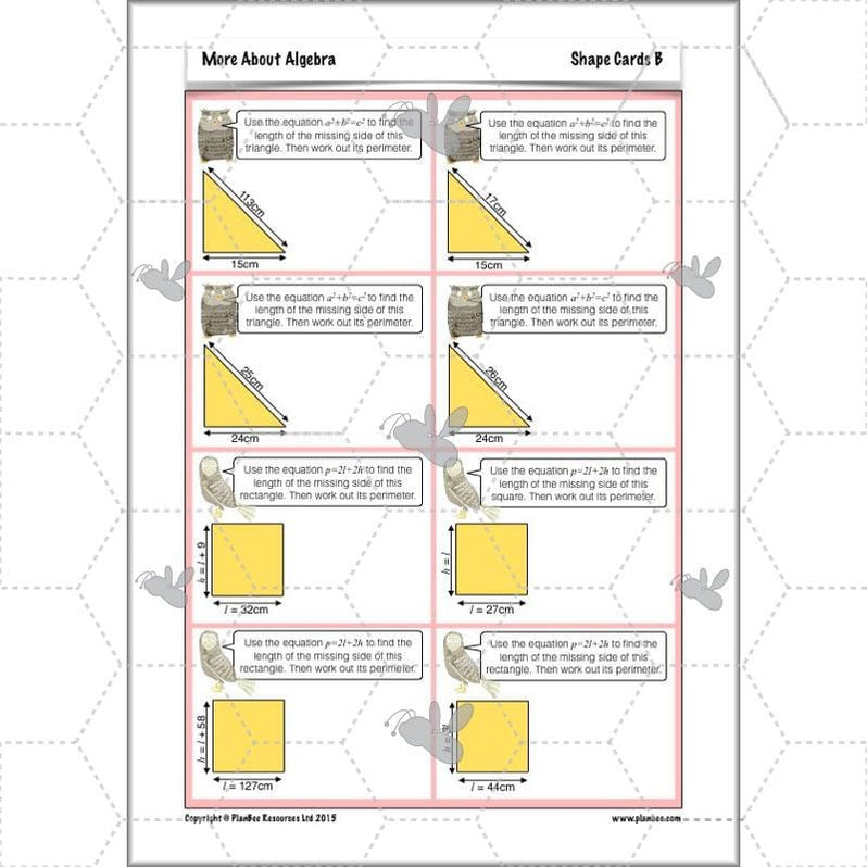 More About Algebra Year 6 algebra worksheets by PlanBee