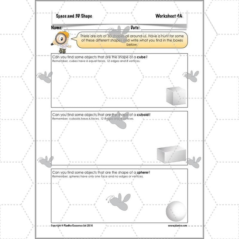 Year 3 3D Shape and Space Maths Lessons by PlanBee