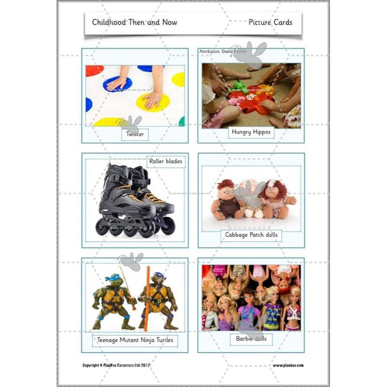 Childhood in the Past Then and Now KS1 History by PlanBee