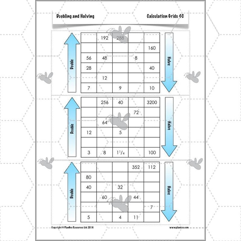 Doubling and Halving KS2 Year 3 Maths Lessons by PlanBee