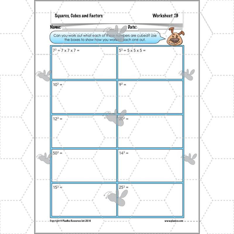 Square Numbers, Cube Numbers and Factor Pairs | KS2 Year 5 — PlanBee