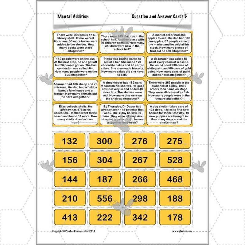 Mental Addition KS2 Maths Lessons for Year 3 by PlanBee