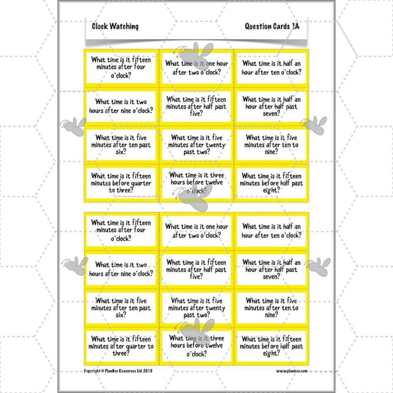 Clock Watching | Time Year 3 Maths Lesson Activity Pack — PlanBee