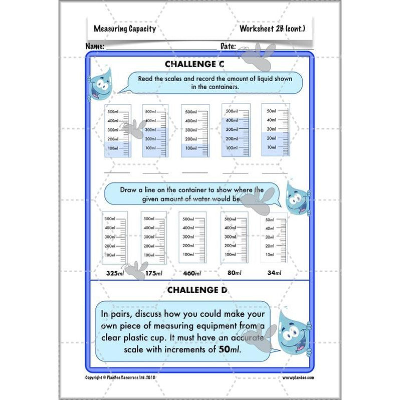 Measuring Capacity KS2 Year 4 Maths Lesson Planning Pack — PlanBee