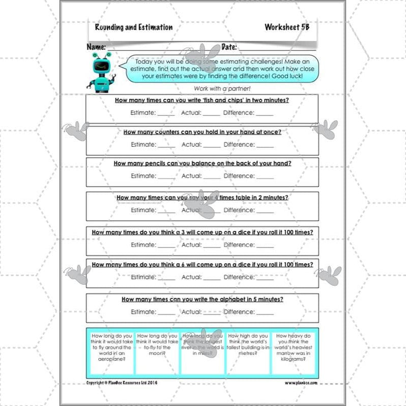 Rounding and Estimating Year 3 Maths Lessons by PlanBee