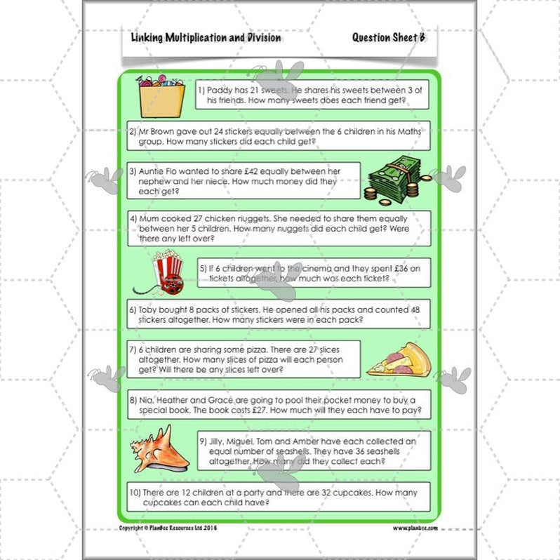 Linking Multiplication and Division Year 3 Maths by PlanBee