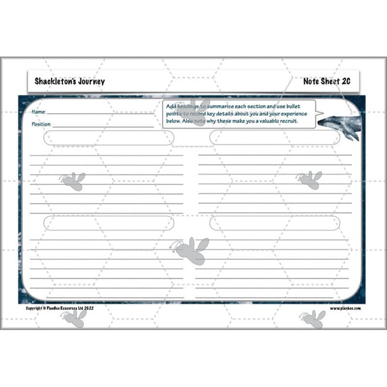 Shackleton's Journey KS2 English Lesson Pack by PlanBee
