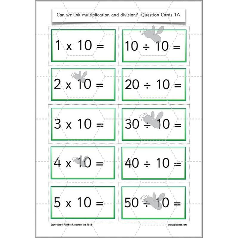 Link Multiplication and Division Year 2 Maths by PlanBee