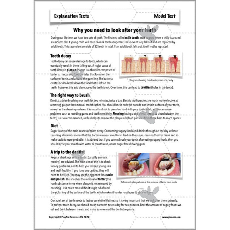 Explanation Texts Year 6 - PlanBee English