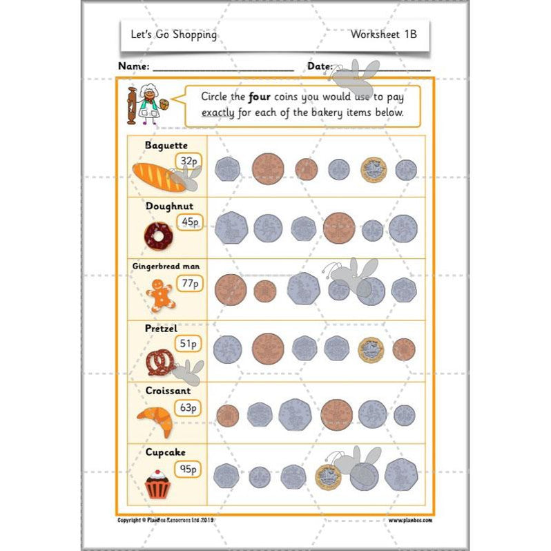 Let's Go Shopping Year 2 Money Maths Activities by PlanBee