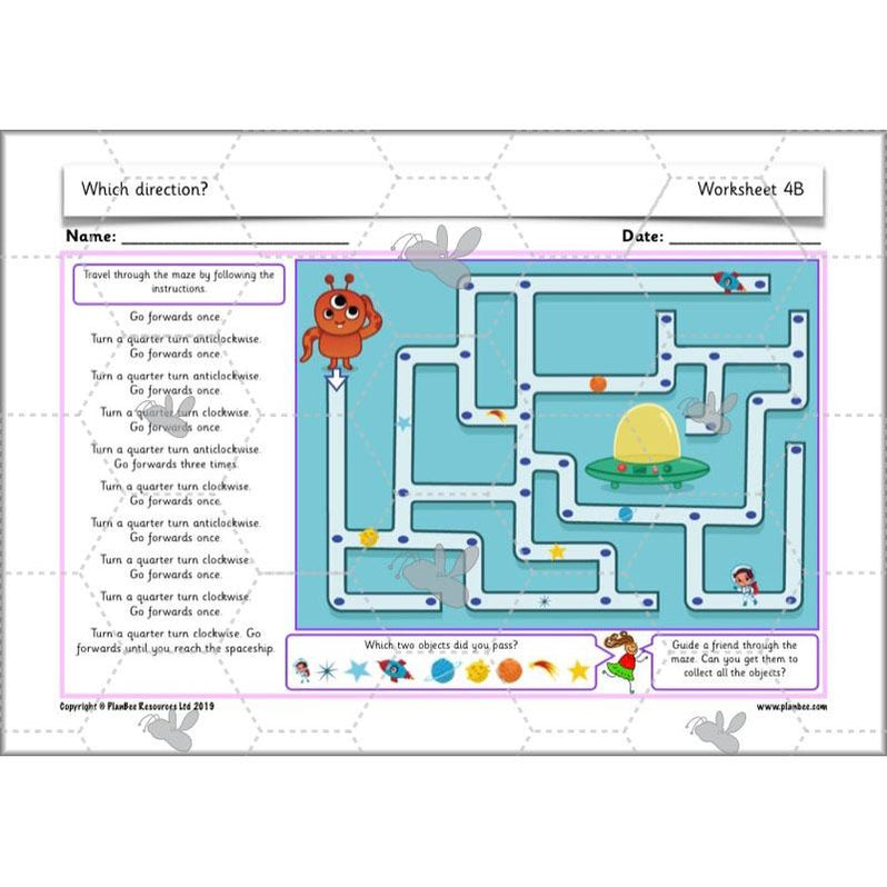 Position and Direction Year 1 Maths Lessons by PlanBee