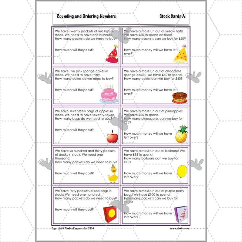 Rounding and Ordering Numbers Year 4 Place Value by PlanBee