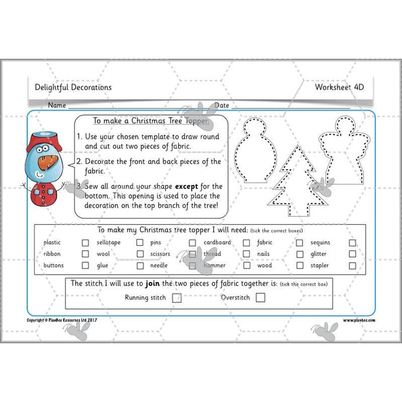 Delightful Decorations KS1 DT Lessons by PlanBee