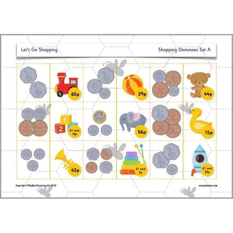 Let's Go Shopping Year 2 Money Maths Activities by PlanBee
