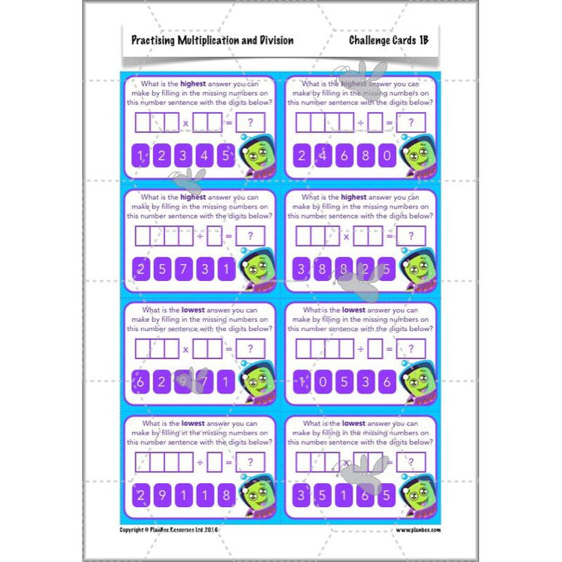 Year 6 Multiplication & Division Lesson Pack by PlanBee