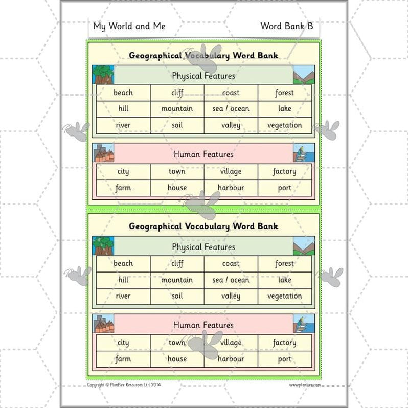 My World and Me Geography Lessons for KS1 by PlanBee