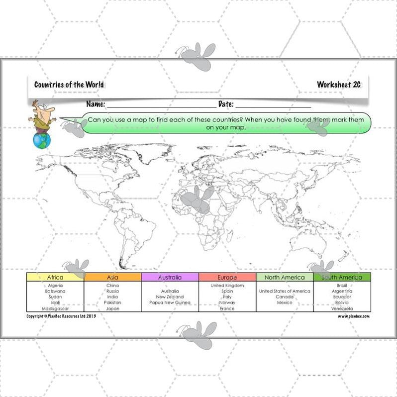 Countries of the World KS2 Geography Lessons by PlanBee