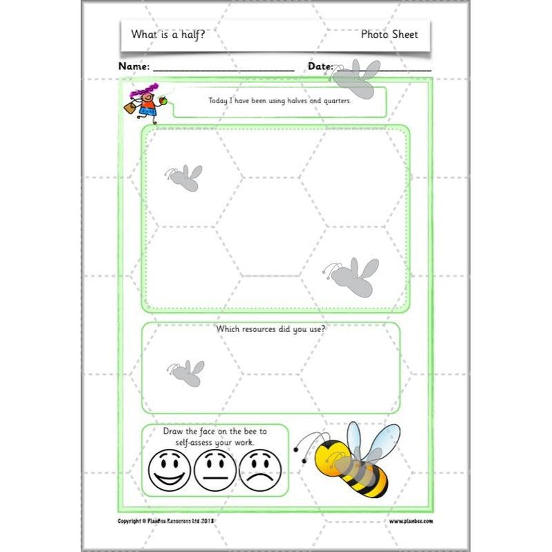 What is a half? Fractions for Year 1 by PlanBee