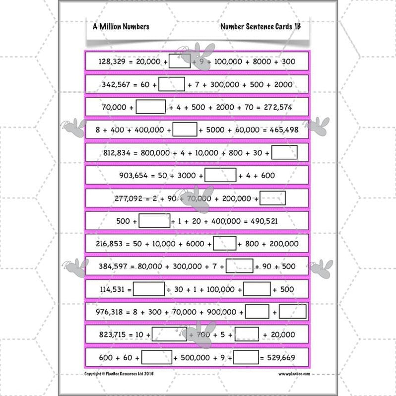 A Million Numbers Year 5 Maths Planning by PlanBee