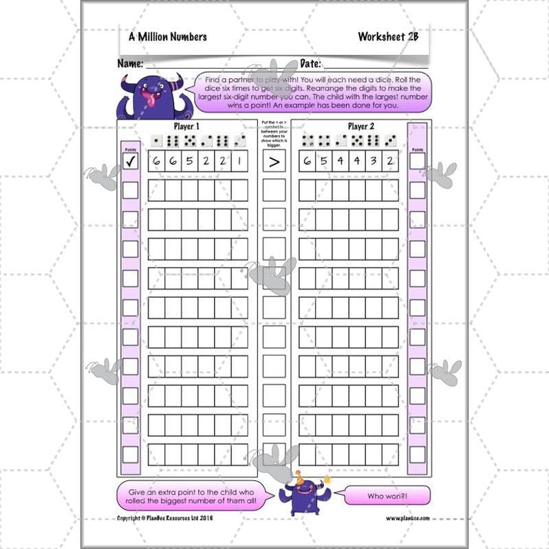 A Million Numbers Year 5 Maths Planning by PlanBee