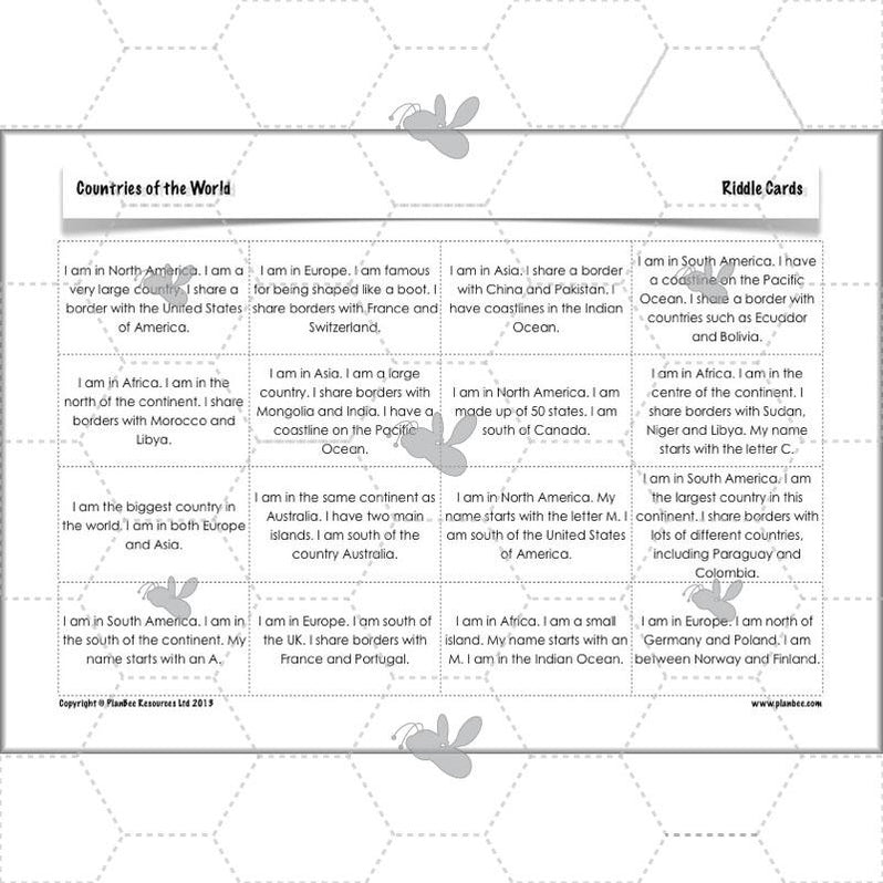 Countries of the World KS2 Geography Lessons by PlanBee