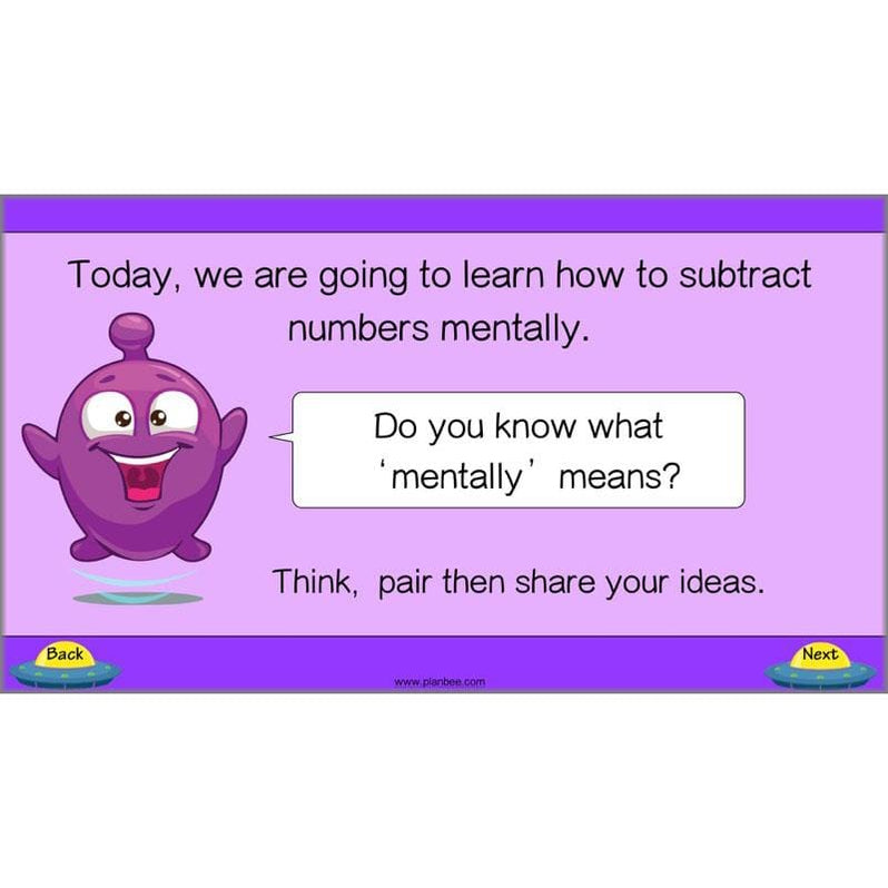 Mental Subtraction Year 3 Maths Lessons by PlanBee