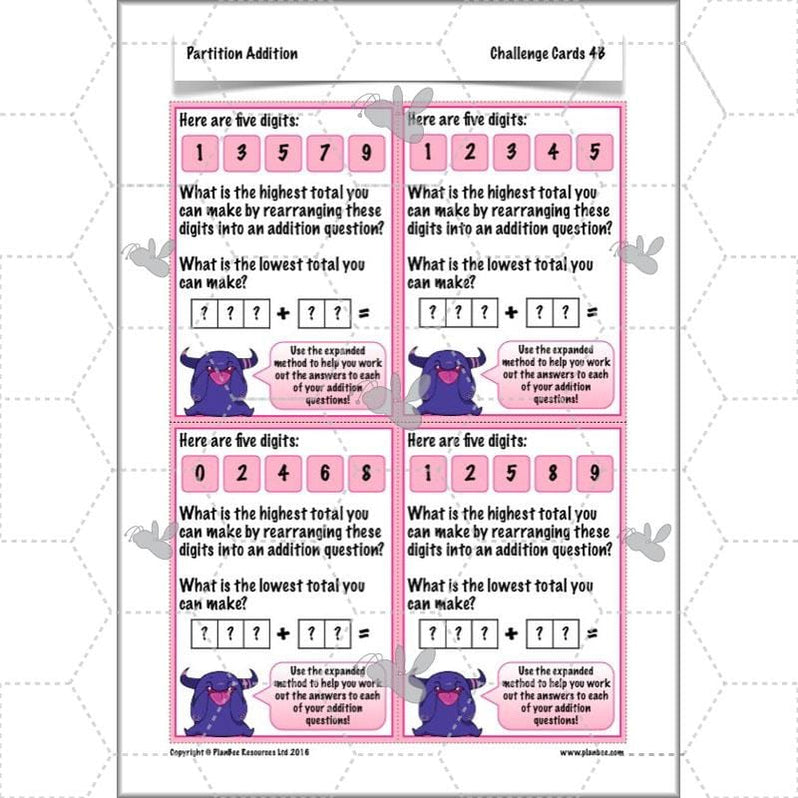 Partition Addition Year 3 Primary Maths Lessons by PlanBee