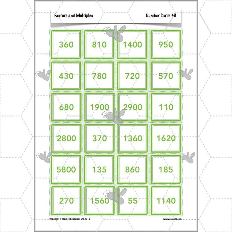 Factors & Multiples - Year 5 Maths Planning and Resources from PlanBee