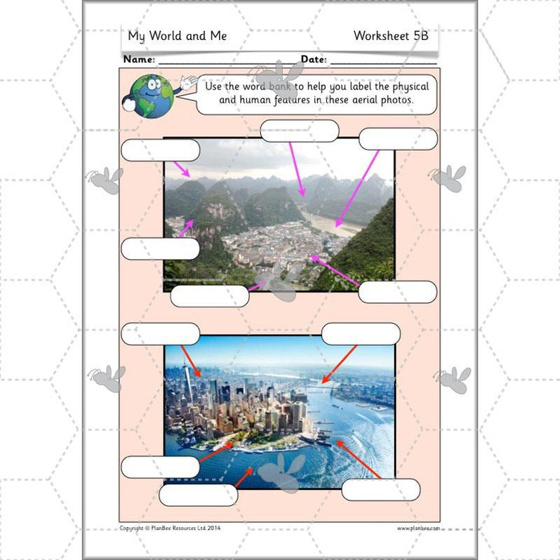 My World and Me Geography Lessons for KS1 by PlanBee